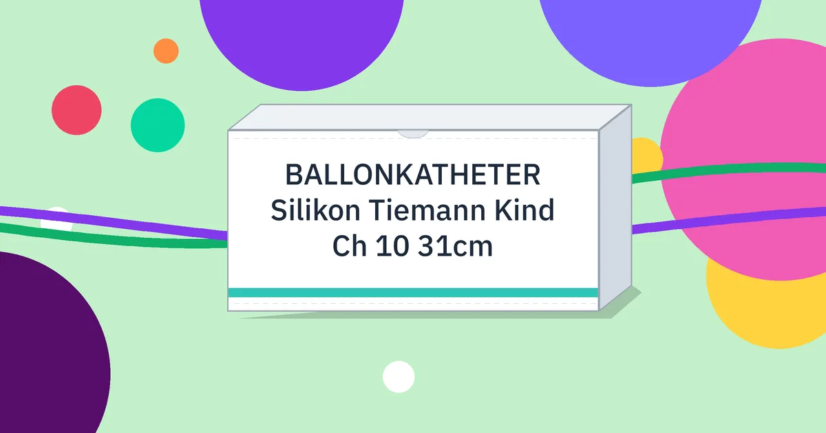 Symbolbild: Packung mit der Aufschrift BALLONKATHETER Silikon Tiemann Kind Ch 10 31cm (PZN 10084788) – Verfügbarkeit und Bezug in Apotheken in Frankfurt am Main