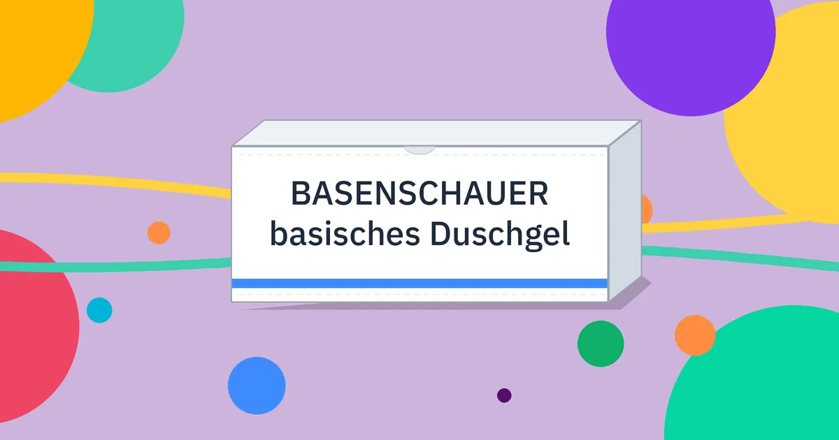 Symbolbild: Packung mit der Aufschrift BASENSCHAUER basisches Duschgel (PZN 19946932) – Verfügbarkeit und Bezug in Apotheken in Frankfurt am Main