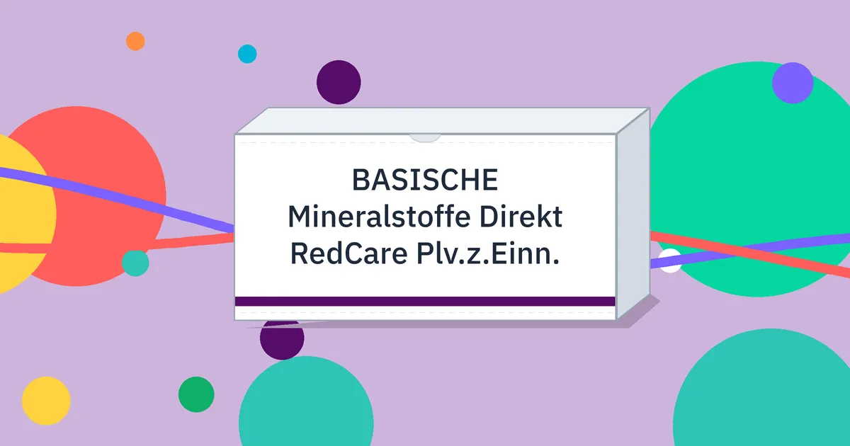 Symbolbild: Packung mit der Aufschrift BASISCHE Mineralstoffe Direkt RedCare Plv.z.Einn. (PZN 17825271) – Verfügbarkeit und Bezug in Apotheken in Frankfurt am Main