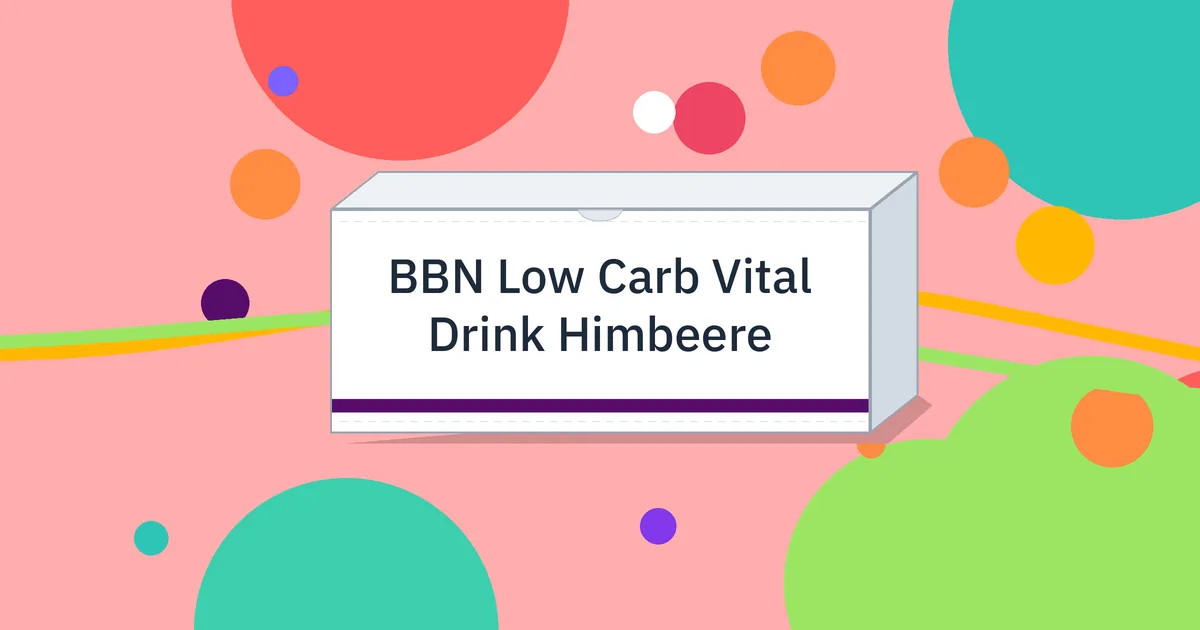 Symbolbild: Packung mit der Aufschrift BBN Low Carb Vital Drink Himbeere (PZN 11374057) – Verfügbarkeit und Bezug in Apotheken in Frankfurt am Main