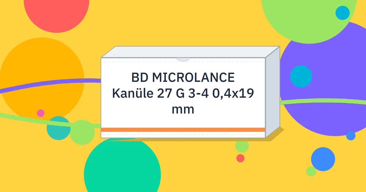 Symbolbild: Packung mit der Aufschrift BD MICROLANCE Kanüle 27 G 3-4 0,4x19 mm (PZN 03086999) – Verfügbarkeit und Bezug in Apotheken in Frankfurt am Main