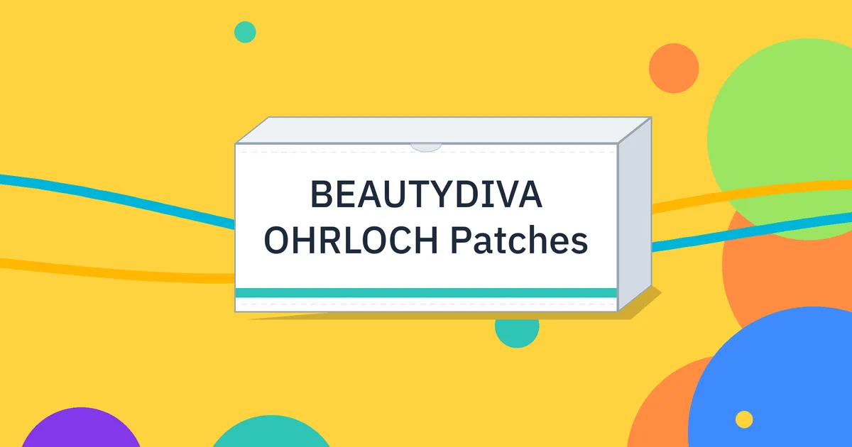 Symbolbild: Packung mit der Aufschrift BEAUTYDIVA OHRLOCH Patches (PZN 18792823) – Verfügbarkeit und Bezug in Apotheken in Frankfurt am Main
