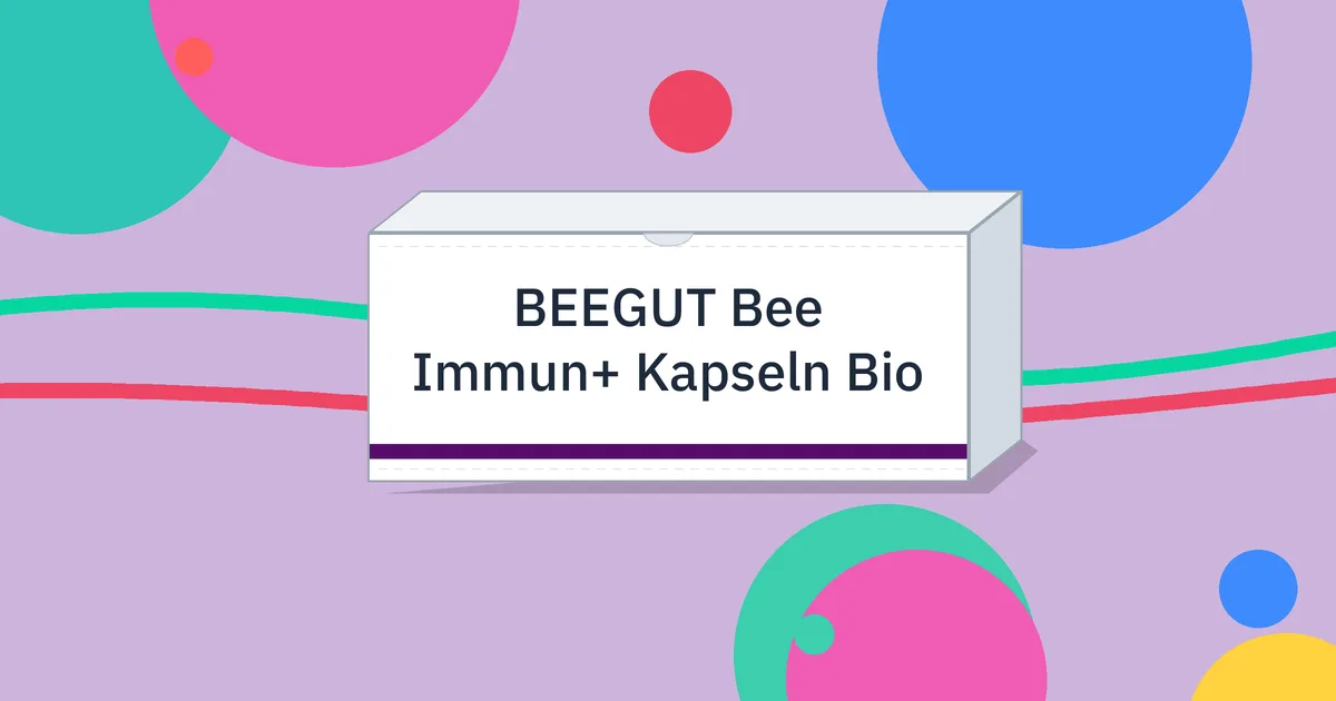 Symbolbild: Packung mit der Aufschrift BEEGUT Bee Immun+ Kapseln Bio (PZN 17756400) – Verfügbarkeit und Bezug in Apotheken in Frankfurt am Main
