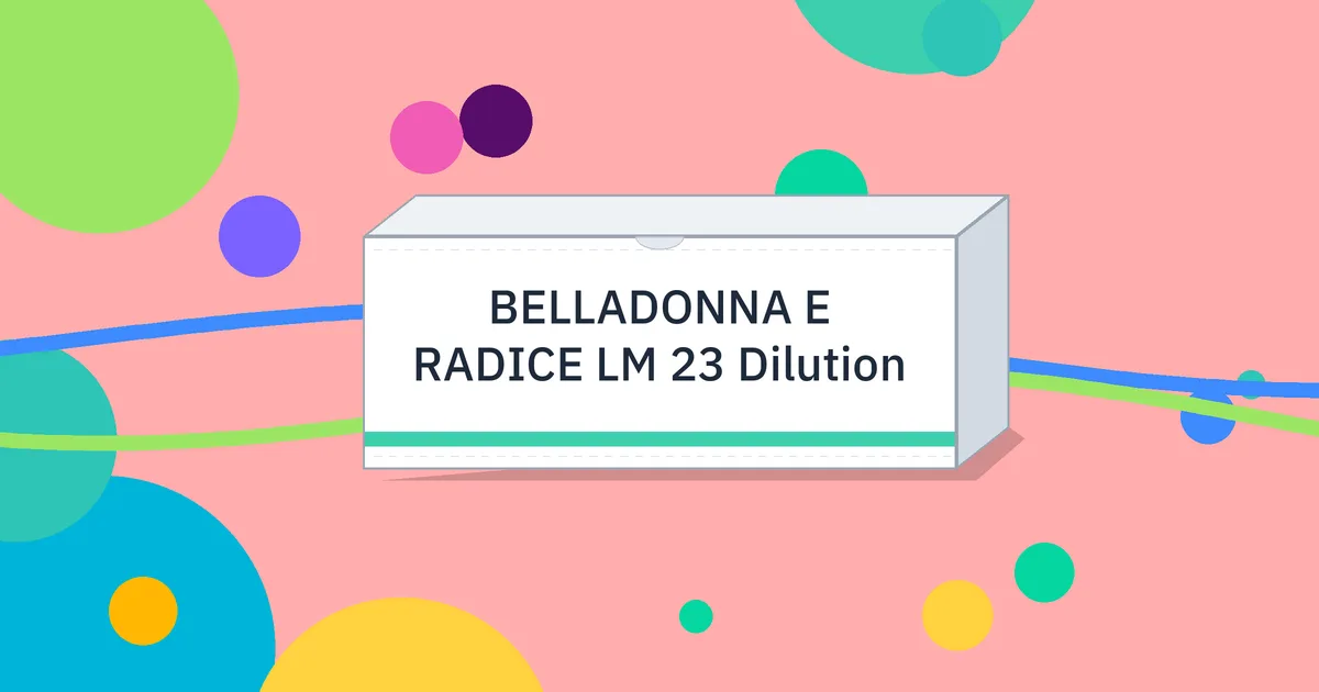 Symbolbild: Packung mit der Aufschrift BELLADONNA E RADICE LM 23 Dilution (PZN 13381446) – Verfügbarkeit und Bezug in Apotheken in Frankfurt am Main
