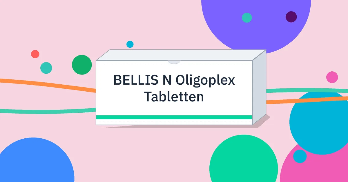 Symbolbild: Packung mit der Aufschrift BELLIS N Oligoplex Tabletten (PZN 03671373) – Verfügbarkeit und Bezug in Apotheken in Frankfurt am Main