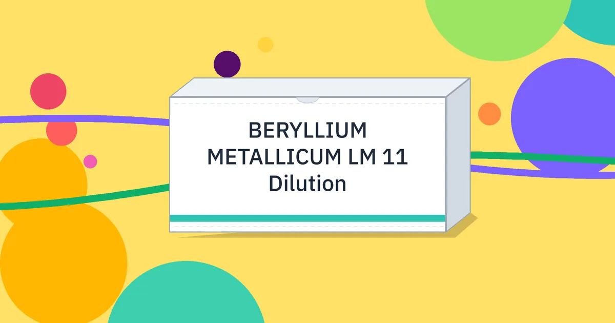 Symbolbild: Packung mit der Aufschrift BERYLLIUM METALLICUM LM 11 Dilution (PZN 12793313) – Verfügbarkeit und Bezug in Apotheken in Frankfurt am Main