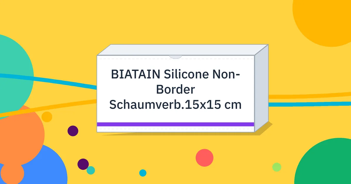 Symbolbild: Packung mit der Aufschrift BIATAIN Silicone Non-Border Schaumverb.15x15 cm (PZN 17850688) – Verfügbarkeit und Bezug in Apotheken in Frankfurt am Main