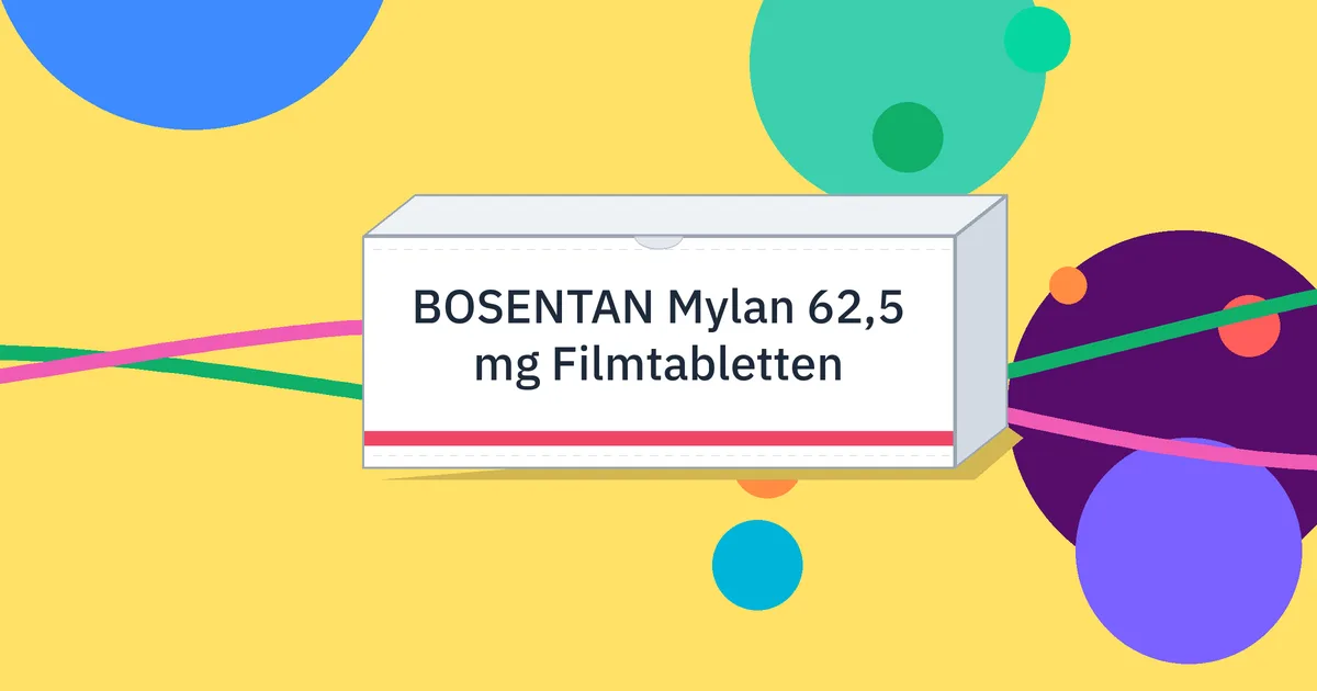 Symbolbild: Packung mit der Aufschrift BOSENTAN Mylan 62,5 mg Filmtabletten (PZN 18042329) – Verfügbarkeit und Bezug in Apotheken in Frankfurt am Main