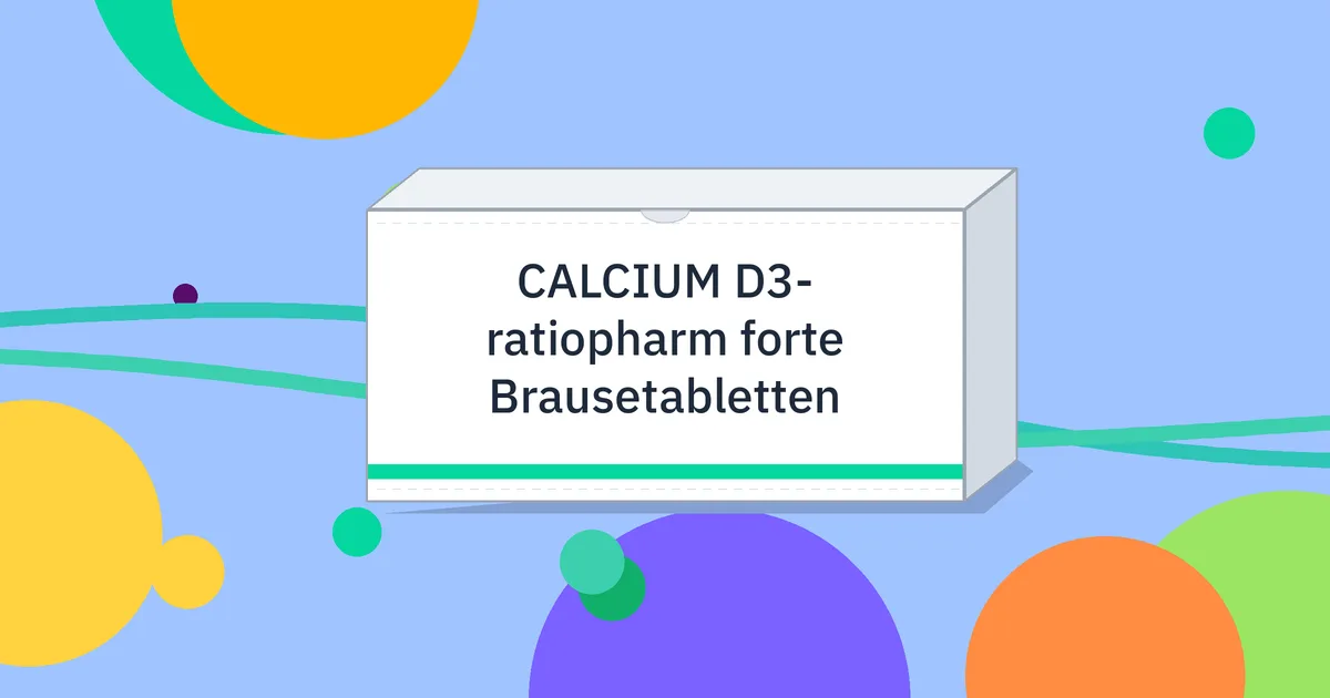 Symbolbild: Packung mit der Aufschrift CALCIUM D3-ratiopharm forte Brausetabletten (PZN 06784729) – Verfügbarkeit und Bezug in Apotheken in Frankfurt am Main