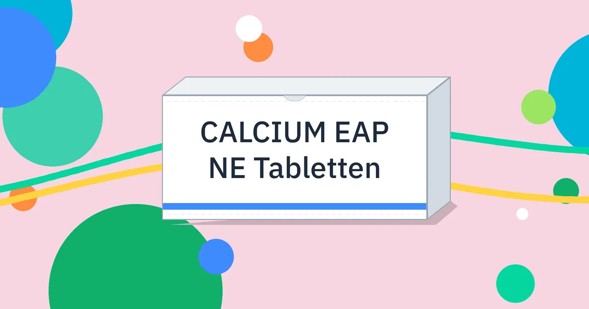 Symbolbild: Packung mit der Aufschrift CALCIUM EAP NE Tabletten (PZN 20193366) – Verfügbarkeit und Bezug in Apotheken in Frankfurt am Main