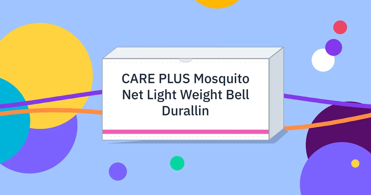 Symbolbild: Packung mit der Aufschrift CARE PLUS Mosquito Net Light Weight Bell Durallin (PZN 11170188) – Verfügbarkeit und Bezug in Apotheken in Frankfurt am Main
