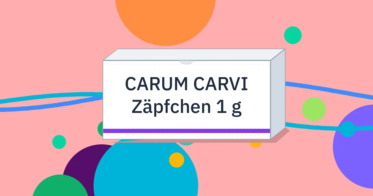 Symbolbild: Packung mit der Aufschrift CARUM CARVI Zäpfchen 1 g (PZN 12496503) – Verfügbarkeit und Bezug in Apotheken in Frankfurt am Main