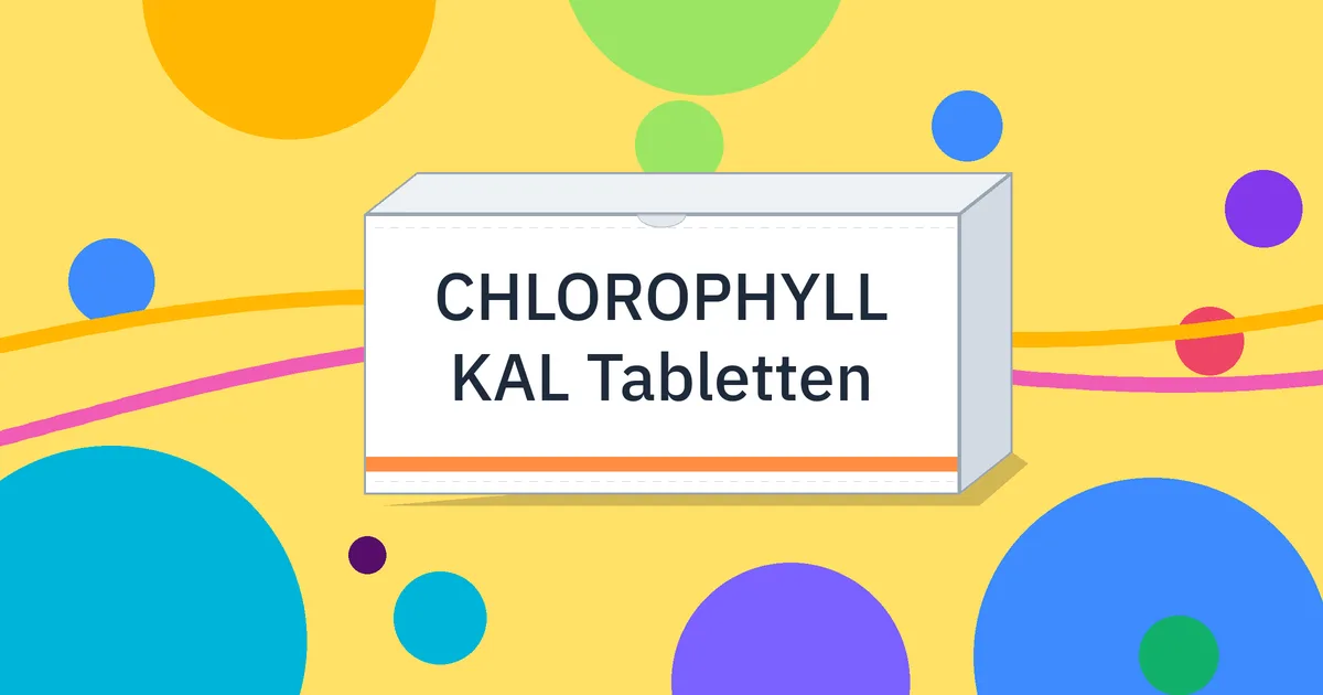Symbolbild: Packung mit der Aufschrift CHLOROPHYLL KAL Tabletten (PZN 06989029) – Verfügbarkeit und Bezug in Apotheken in Frankfurt am Main