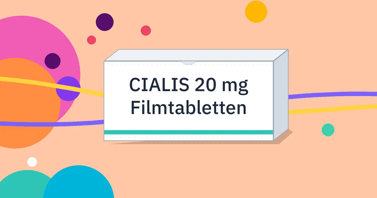 Symbolbild: Packung mit der Aufschrift CIALIS 20 mg Filmtabletten (PZN 03419366) – Verfügbarkeit und Bezug in Apotheken in Frankfurt am Main