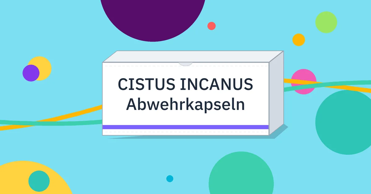 Symbolbild: Packung mit der Aufschrift CISTUS INCANUS Abwehrkapseln (PZN 07303726) – Verfügbarkeit und Bezug in Apotheken in Frankfurt am Main