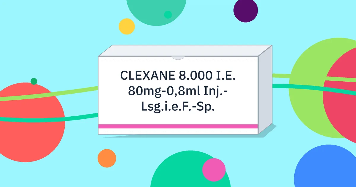 Symbolbild: Packung mit der Aufschrift CLEXANE 8.000 I.E. 80mg-0,8ml Inj.-Lsg.i.e.F.-Sp. (PZN 11090124) – Verfügbarkeit und Bezug in Apotheken in Frankfurt am Main