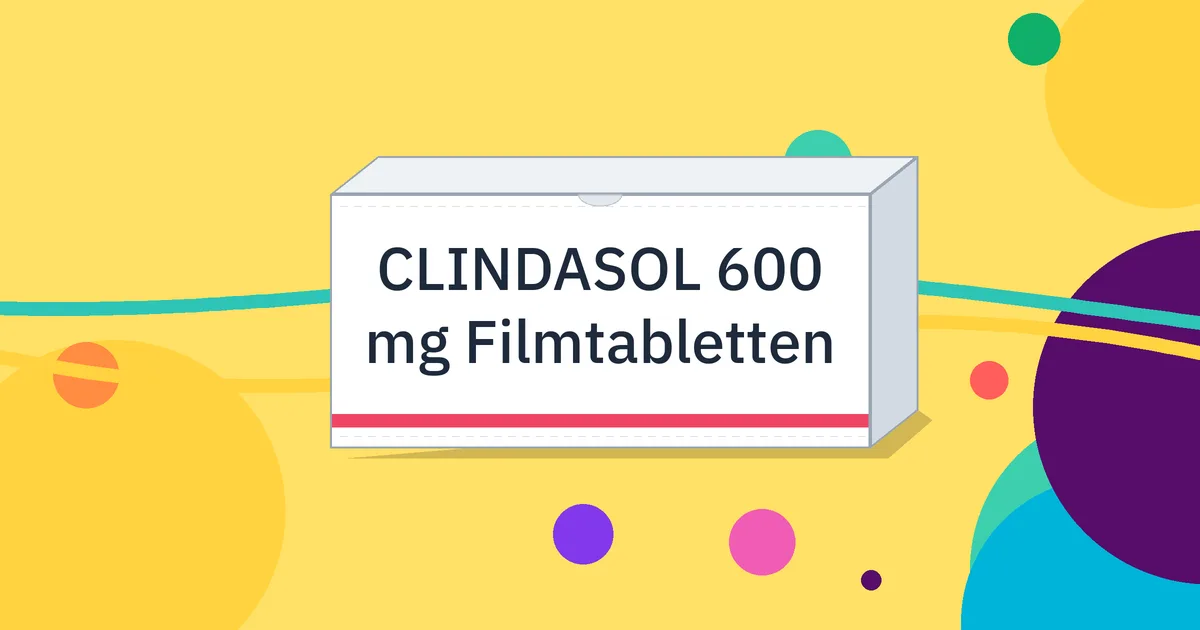 Symbolbild: Packung mit der Aufschrift CLINDASOL 600 mg Filmtabletten (PZN 00010518) – Verfügbarkeit und Bezug in Apotheken in Frankfurt am Main
