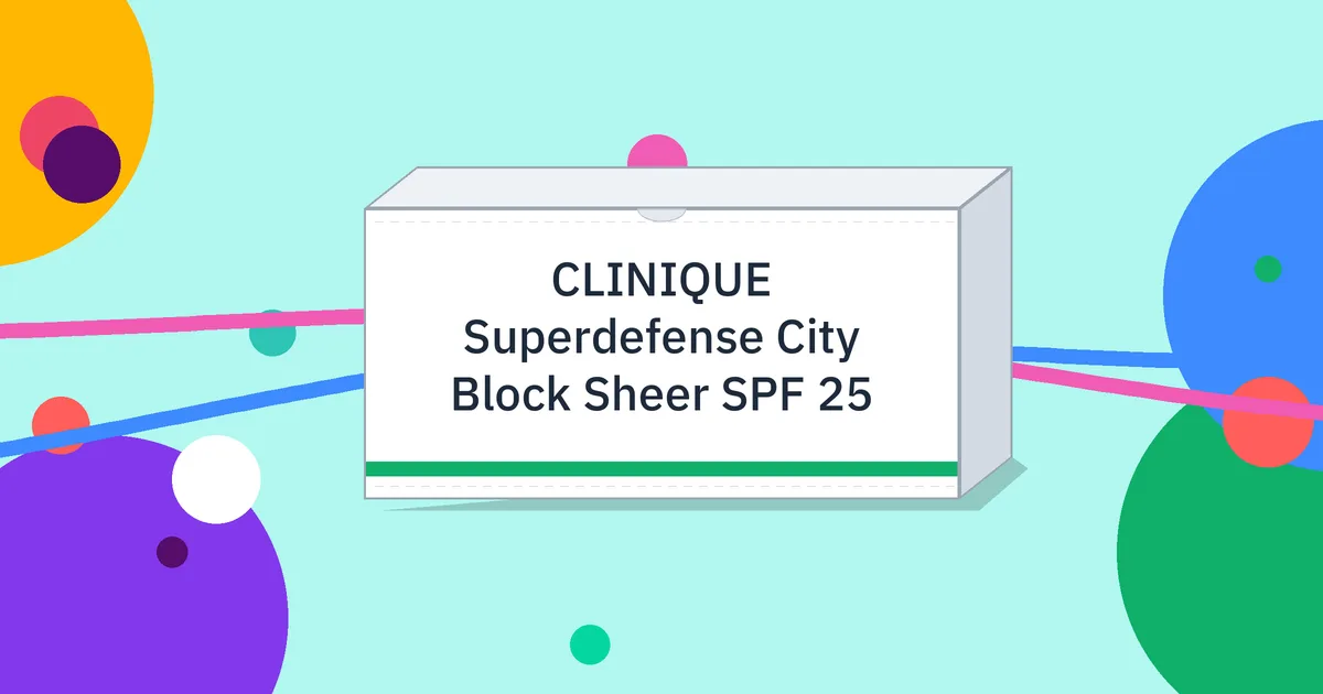 Symbolbild: Packung mit der Aufschrift CLINIQUE Superdefense City Block Sheer SPF 25 (PZN 20097800) – Verfügbarkeit und Bezug in Apotheken in Frankfurt am Main