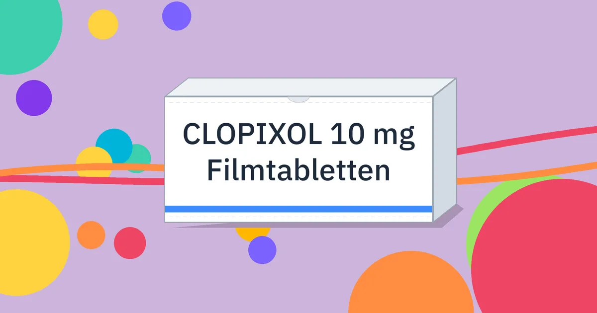 Symbolbild: Packung mit der Aufschrift CLOPIXOL 10 mg Filmtabletten (PZN 20595194) – Verfügbarkeit und Bezug in Apotheken in Frankfurt am Main