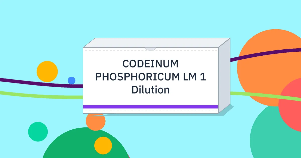 Symbolbild: Packung mit der Aufschrift CODEINUM PHOSPHORICUM LM 1 Dilution (PZN 12829809) – Verfügbarkeit und Bezug in Apotheken in Frankfurt am Main