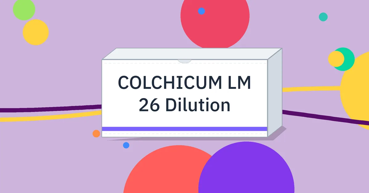Symbolbild: Packung mit der Aufschrift COLCHICUM LM 26 Dilution (PZN 12832384) – Verfügbarkeit und Bezug in Apotheken in Frankfurt am Main