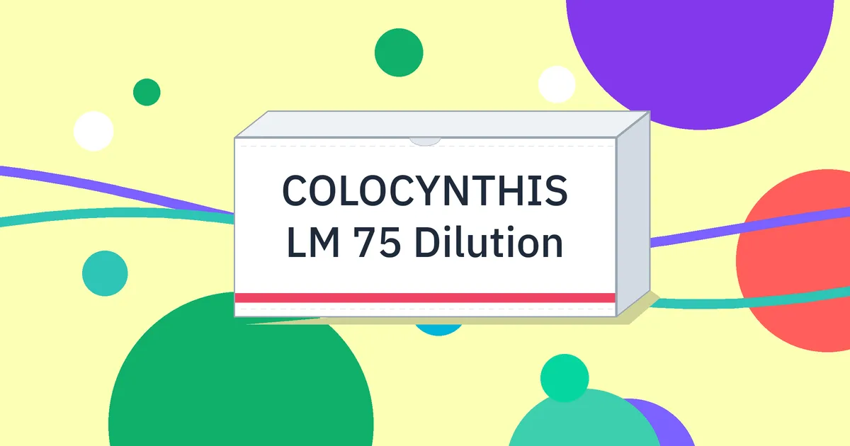 Symbolbild: Packung mit der Aufschrift COLOCYNTHIS LM 75 Dilution (PZN 12832881) – Verfügbarkeit und Bezug in Apotheken in Frankfurt am Main