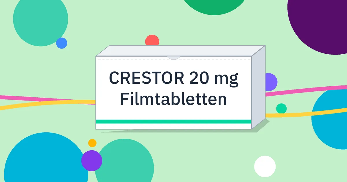 Symbolbild: Packung mit der Aufschrift CRESTOR 20 mg Filmtabletten (PZN 06442288) – Verfügbarkeit und Bezug in Apotheken in Frankfurt am Main