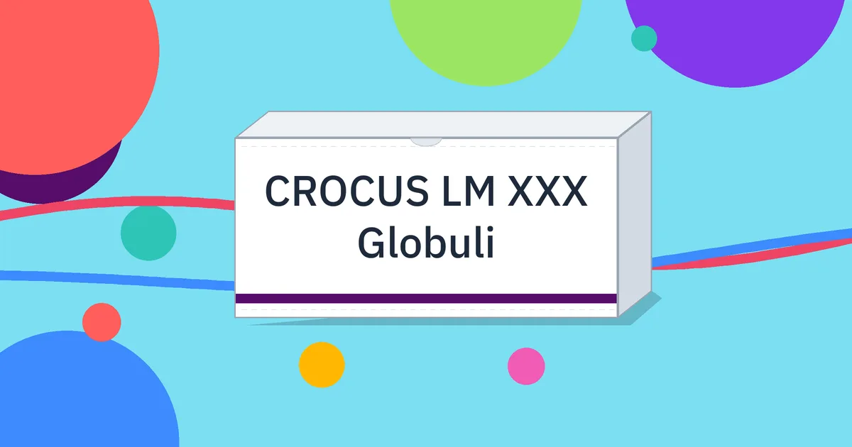 Symbolbild: Packung mit der Aufschrift CROCUS LM XXX Globuli (PZN 04503904) – Verfügbarkeit und Bezug in Apotheken in Frankfurt am Main