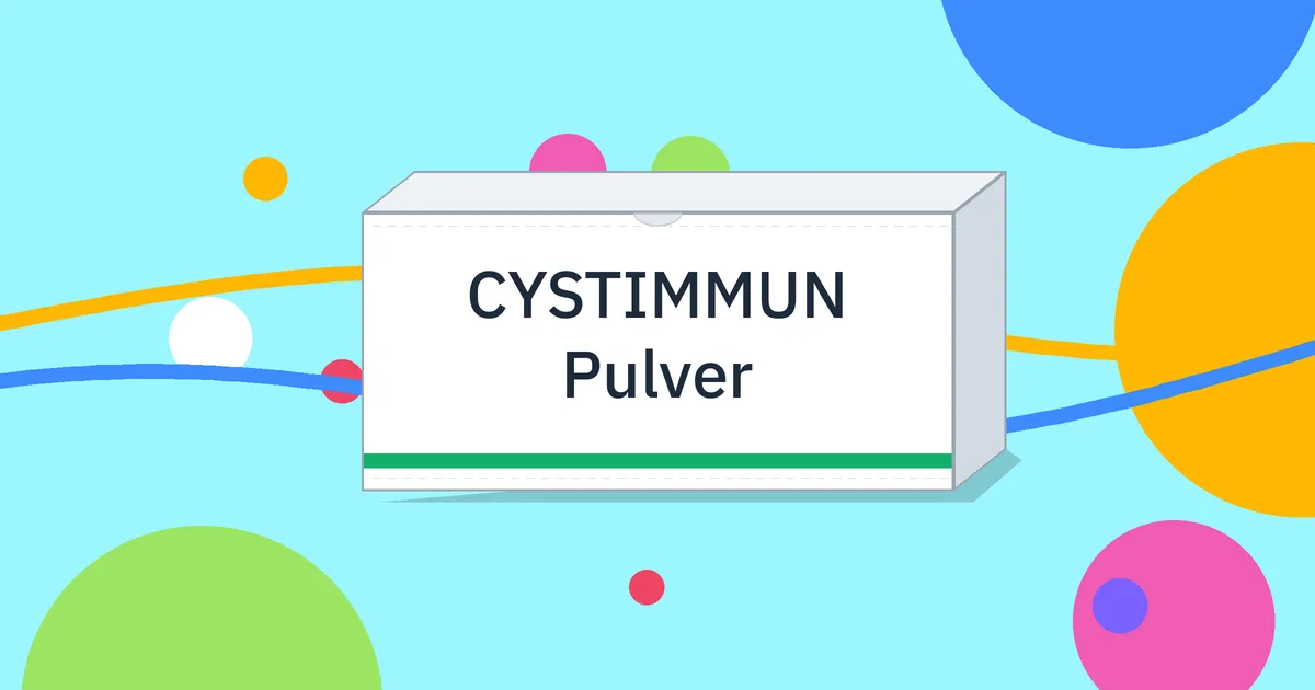 Symbolbild: Packung mit der Aufschrift CYSTIMMUN Pulver (PZN 15616379) – Verfügbarkeit und Bezug in Apotheken in Frankfurt am Main