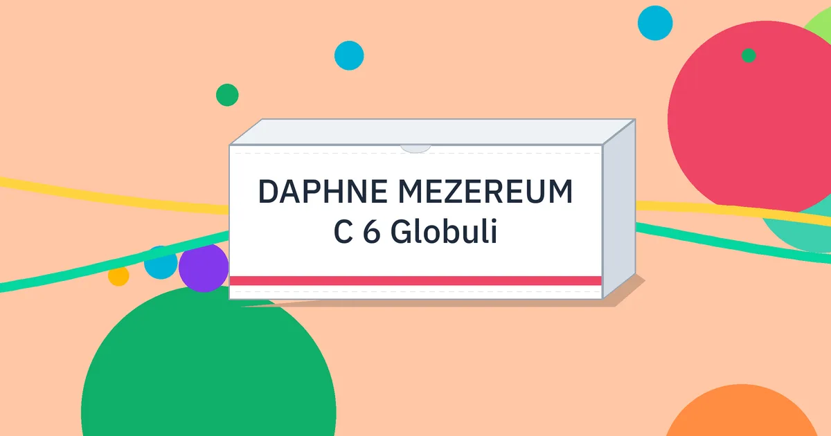 Symbolbild: Packung mit der Aufschrift DAPHNE MEZEREUM C 6 Globuli (PZN 16669780) – Verfügbarkeit und Bezug in Apotheken in Frankfurt am Main