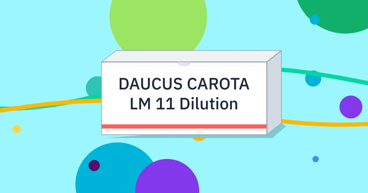 Symbolbild: Packung mit der Aufschrift DAUCUS CAROTA LM 11 Dilution (PZN 13462831) – Verfügbarkeit und Bezug in Apotheken in Frankfurt am Main