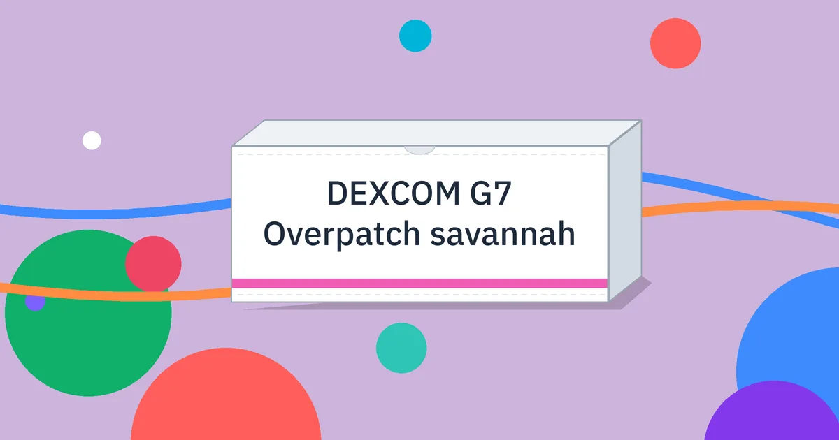 Symbolbild: Packung mit der Aufschrift DEXCOM G7 Overpatch savannah (PZN 19866311) – Verfügbarkeit und Bezug in Apotheken in Frankfurt am Main