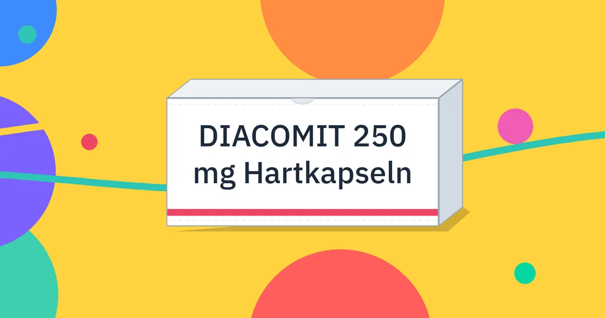 Symbolbild: Packung mit der Aufschrift DIACOMIT 250 mg Hartkapseln (PZN 17845032) – Verfügbarkeit und Bezug in Apotheken in Frankfurt am Main