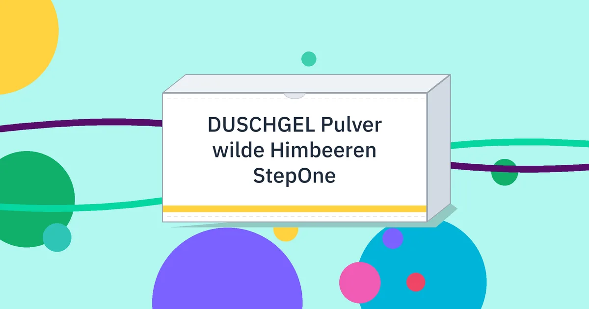 Symbolbild: Packung mit der Aufschrift DUSCHGEL Pulver wilde Himbeeren StepOne (PZN 17430779) – Verfügbarkeit und Bezug in Apotheken in Frankfurt am Main