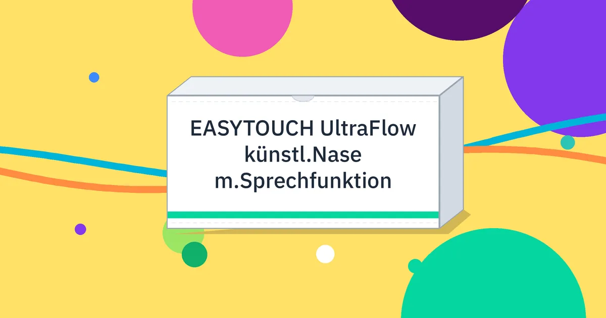 Symbolbild: Packung mit der Aufschrift EASYTOUCH UltraFlow künstl.Nase m.Sprechfunktion (PZN 17874832) – Verfügbarkeit und Bezug in Apotheken in Frankfurt am Main