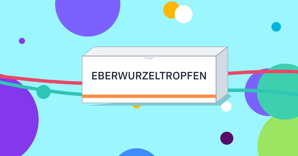 Symbolbild: Packung mit der Aufschrift EBERWURZELTROPFEN (PZN 11866501) – Verfügbarkeit und Bezug in Apotheken in Frankfurt am Main