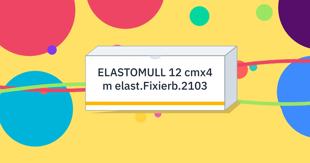 Symbolbild: Packung mit der Aufschrift ELASTOMULL 12 cmx4 m elast.Fixierb.2103 (PZN 19963089) – Verfügbarkeit und Bezug in Apotheken in Frankfurt am Main