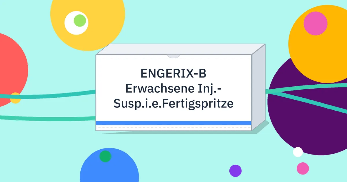 Symbolbild: Packung mit der Aufschrift ENGERIX-B Erwachsene Inj.-Susp.i.e.Fertigspritze (PZN 01018226) – Verfügbarkeit und Bezug in Apotheken in Frankfurt am Main