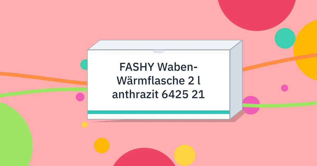 Symbolbild: Packung mit der Aufschrift FASHY Waben-Wärmflasche 2 l anthrazit 6425 21 (PZN 11852338) – Verfügbarkeit und Bezug in Apotheken in Frankfurt am Main