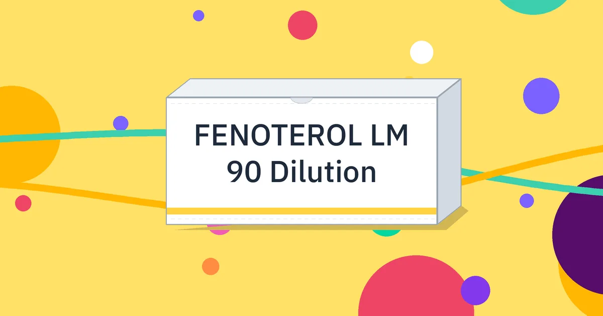 Symbolbild: Packung mit der Aufschrift FENOTEROL LM 90 Dilution (PZN 12847374) – Verfügbarkeit und Bezug in Apotheken in Frankfurt am Main