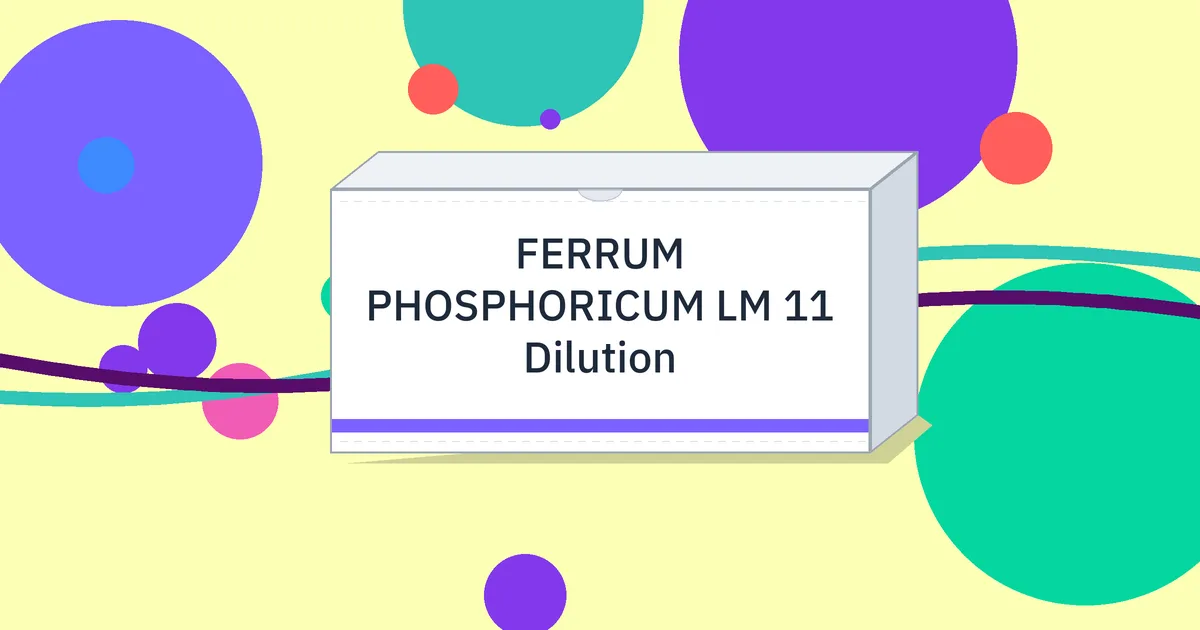 Symbolbild: Packung mit der Aufschrift FERRUM PHOSPHORICUM LM 11 Dilution (PZN 12852139) – Verfügbarkeit und Bezug in Apotheken in Frankfurt am Main