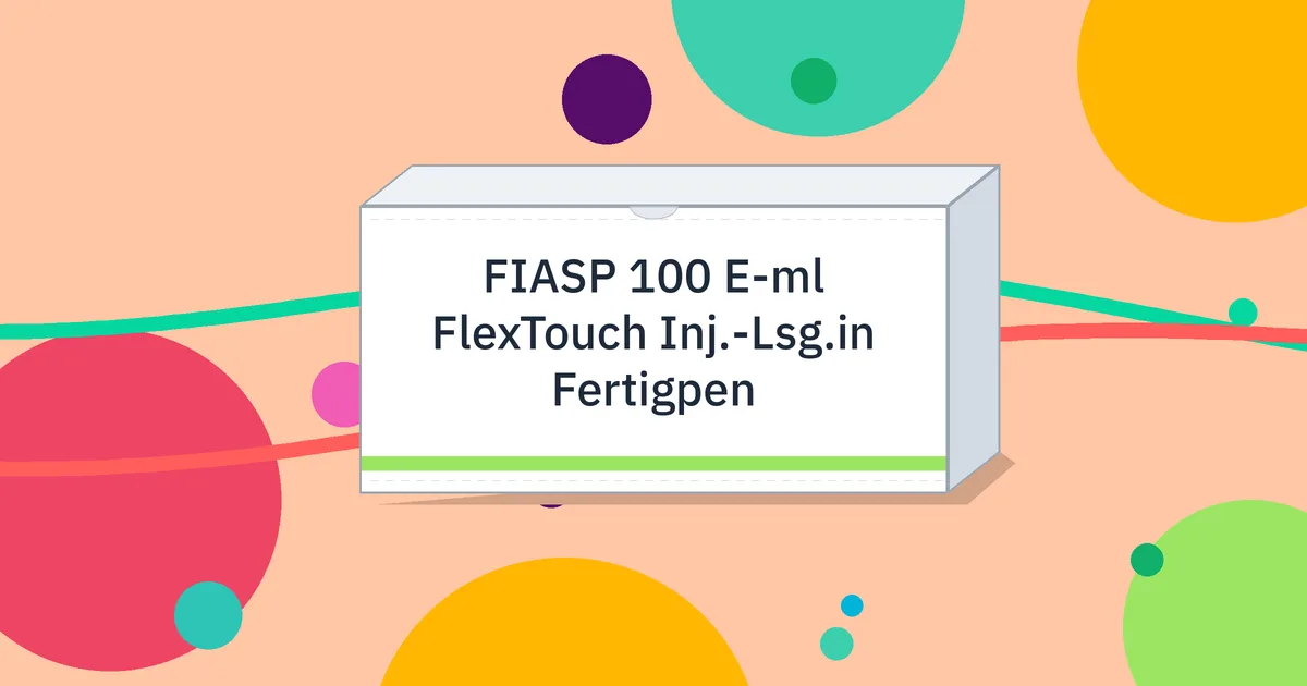 Symbolbild: Packung mit der Aufschrift FIASP 100 E-ml FlexTouch Inj.-Lsg.in Fertigpen (PZN 13719141) – Verfügbarkeit und Bezug in Apotheken in Frankfurt am Main