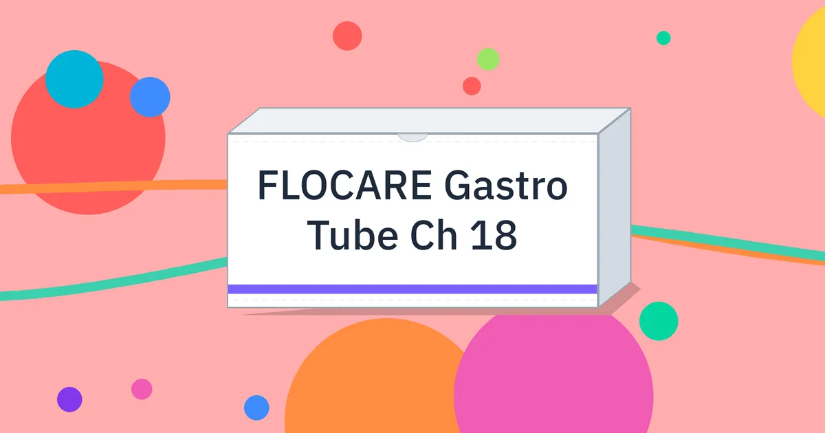 Symbolbild: Packung mit der Aufschrift FLOCARE Gastro Tube Ch 18 (PZN 07442244) – Verfügbarkeit und Bezug in Apotheken in Frankfurt am Main