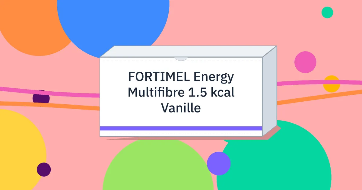 Symbolbild: Packung mit der Aufschrift FORTIMEL Energy Multifibre 1.5 kcal Vanille (PZN 20168569) – Verfügbarkeit und Bezug in Apotheken in Frankfurt am Main