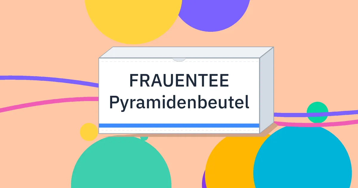 Symbolbild: Packung mit der Aufschrift FRAUENTEE Pyramidenbeutel (PZN 15382639) – Verfügbarkeit und Bezug in Apotheken in Frankfurt am Main