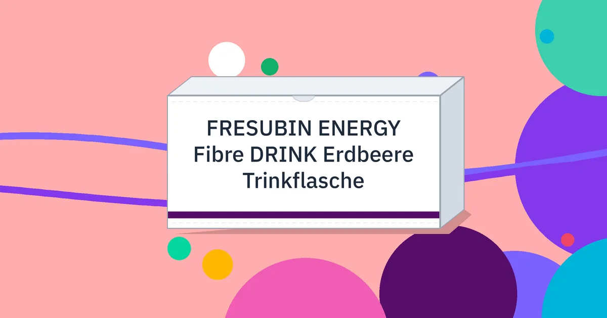 Symbolbild: Packung mit der Aufschrift FRESUBIN ENERGY Fibre DRINK Erdbeere Trinkflasche (PZN 06698591) – Verfügbarkeit und Bezug in Apotheken in Frankfurt am Main