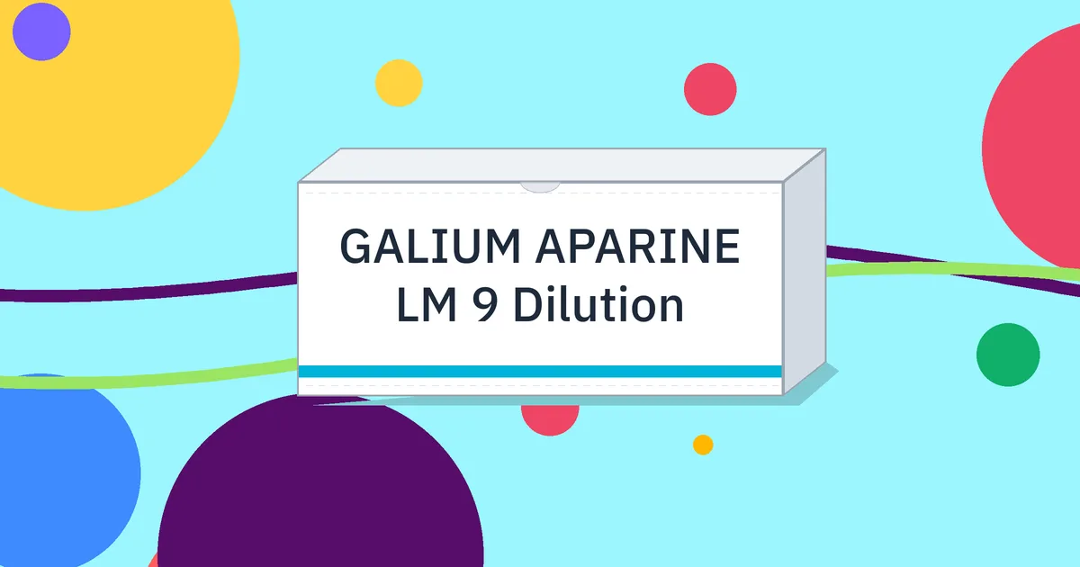 Symbolbild: Packung mit der Aufschrift GALIUM APARINE LM 9 Dilution (PZN 13497083) – Verfügbarkeit und Bezug in Apotheken in Frankfurt am Main