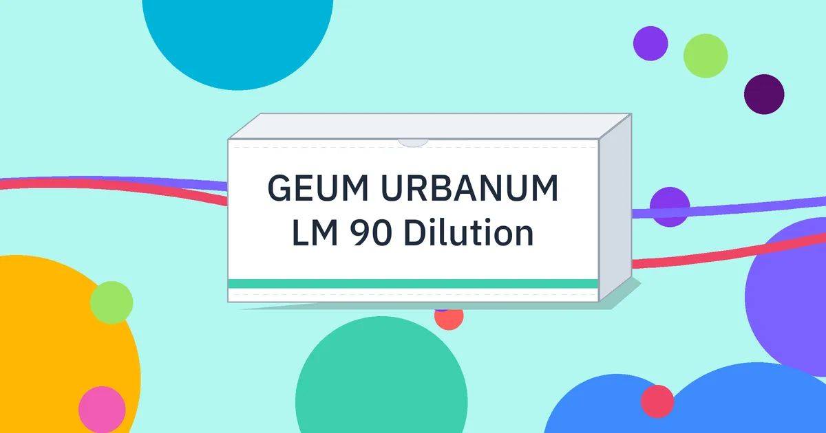 Symbolbild: Packung mit der Aufschrift GEUM URBANUM LM 90 Dilution (PZN 13544049) – Verfügbarkeit und Bezug in Apotheken in Frankfurt am Main