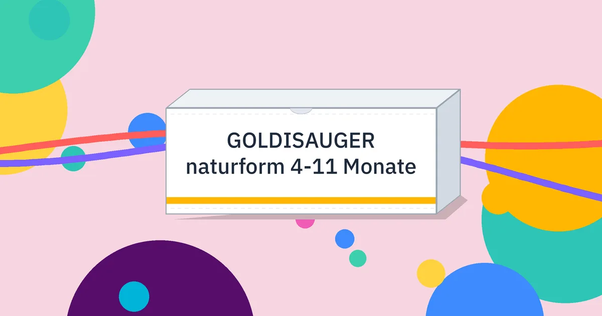 Symbolbild: Packung mit der Aufschrift GOLDISAUGER naturform 4-11 Monate (PZN 09517880) – Verfügbarkeit und Bezug in Apotheken in Frankfurt am Main