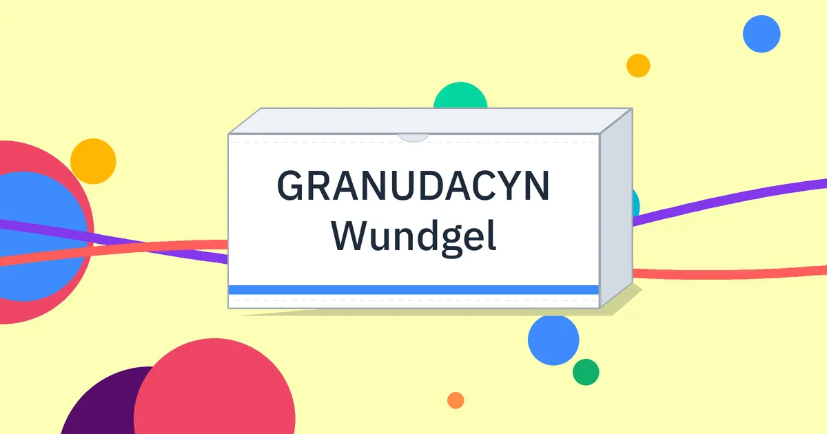 Symbolbild: Packung mit der Aufschrift GRANUDACYN Wundgel (PZN 12608020) – Verfügbarkeit und Bezug in Apotheken in Frankfurt am Main